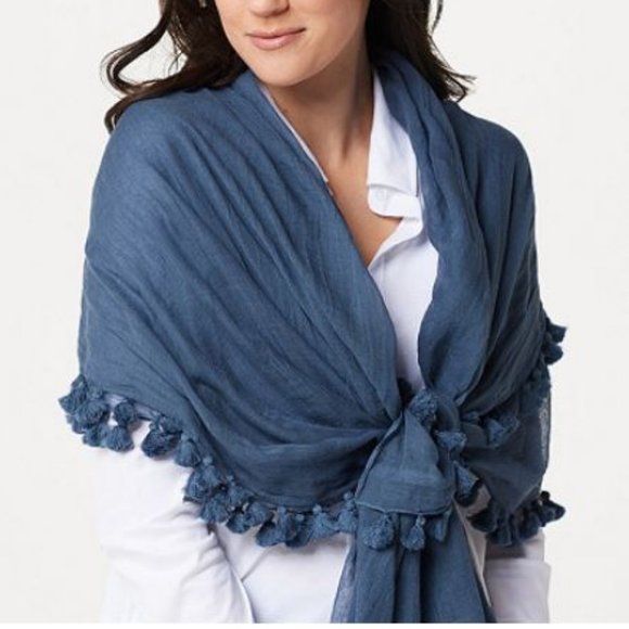 Martha Stewart | Accessories | Martha Stewart Silk Cotton Blend Tassel ...